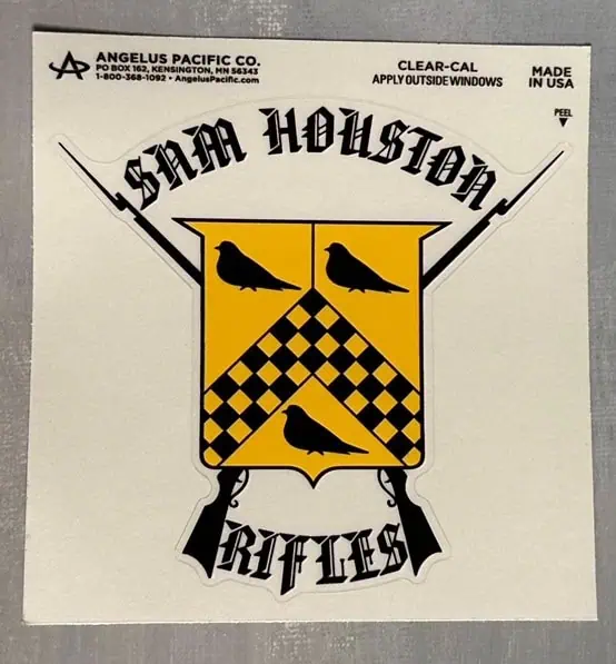 Sam Houston Rifles Window Decal